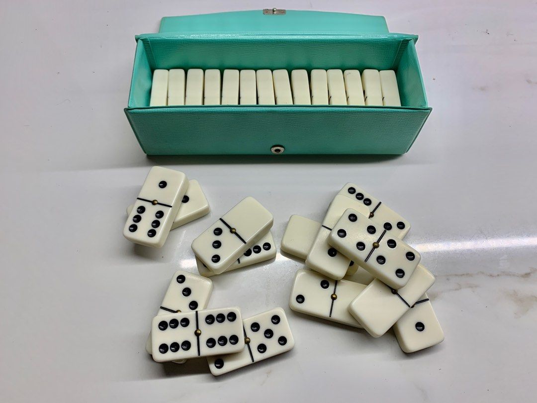 PREMIUM CLASSIC THICK DOMINO 28 IVORY - LOOK TILES WITH SPINNER ...