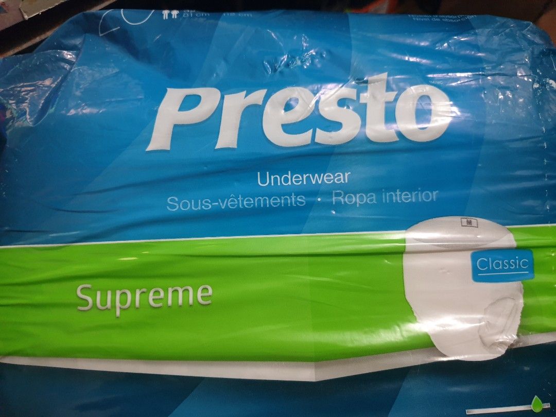 PRESTO ADULT DIAPER SUPREME 20 PCS, Beauty & Personal Care, Sanitary Hygiene on Carousell