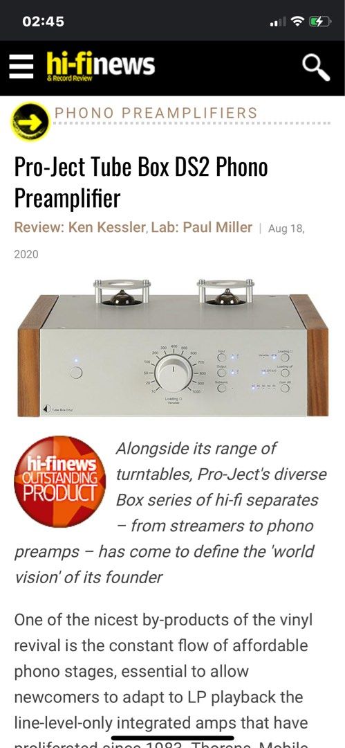 Project Tube Box DS2 MM MC phono amplifier, Audio, Other Audio ...