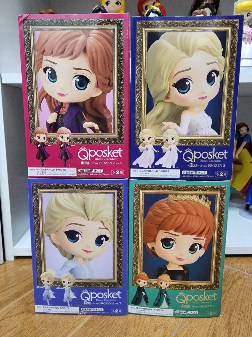 Q posket Frozen Elsa and Anna, Hobbies & Toys, Toys & Games on Carousell