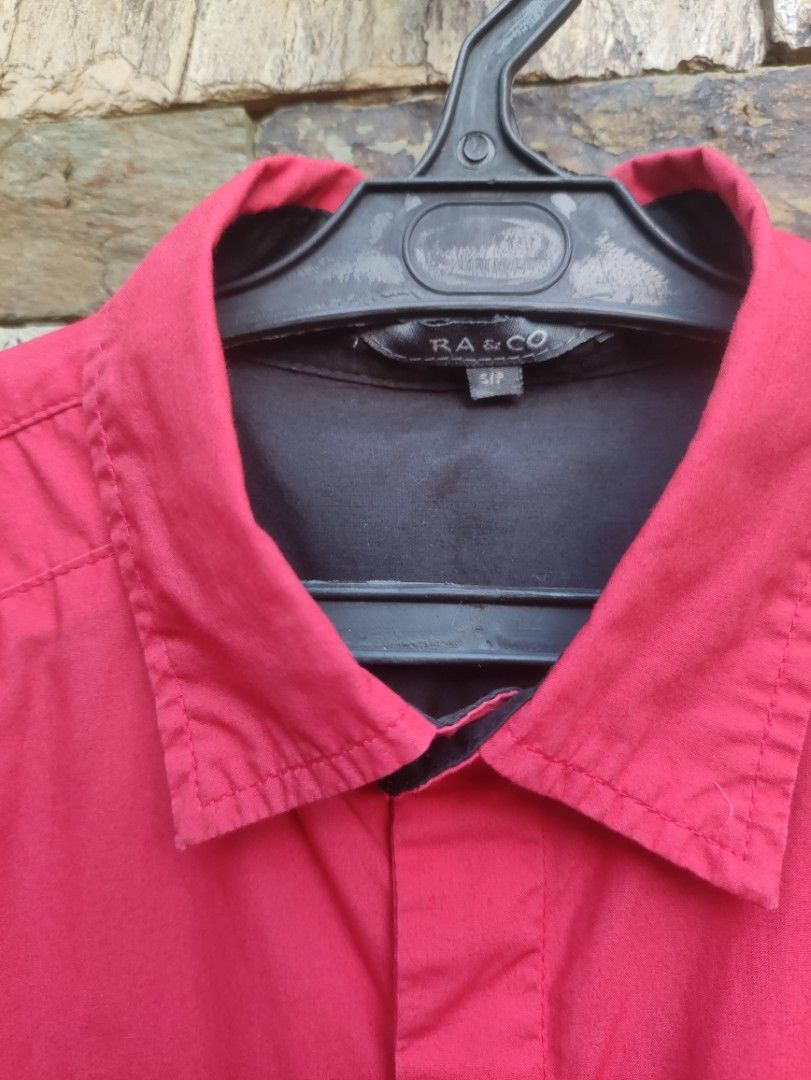 RA & Co red long sleeves, Men's Fashion, Tops & Sets, Formal Shirts on ...