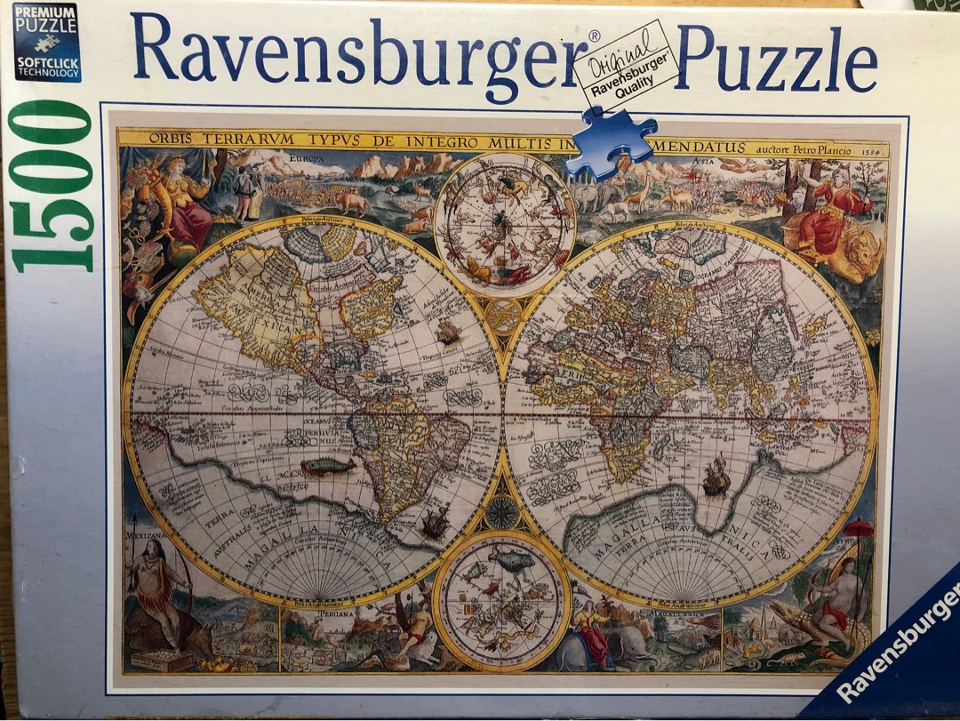 Ravensburger puzzle world map 1500 pieces, 興趣及遊戲, 玩具 & 遊戲類 - Carousell