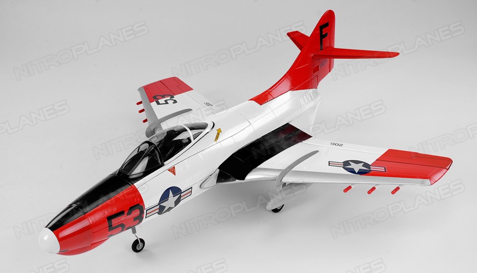 RC Lander cougar F9F-8 68mm Edf Kit with one set retract , not painted ...
