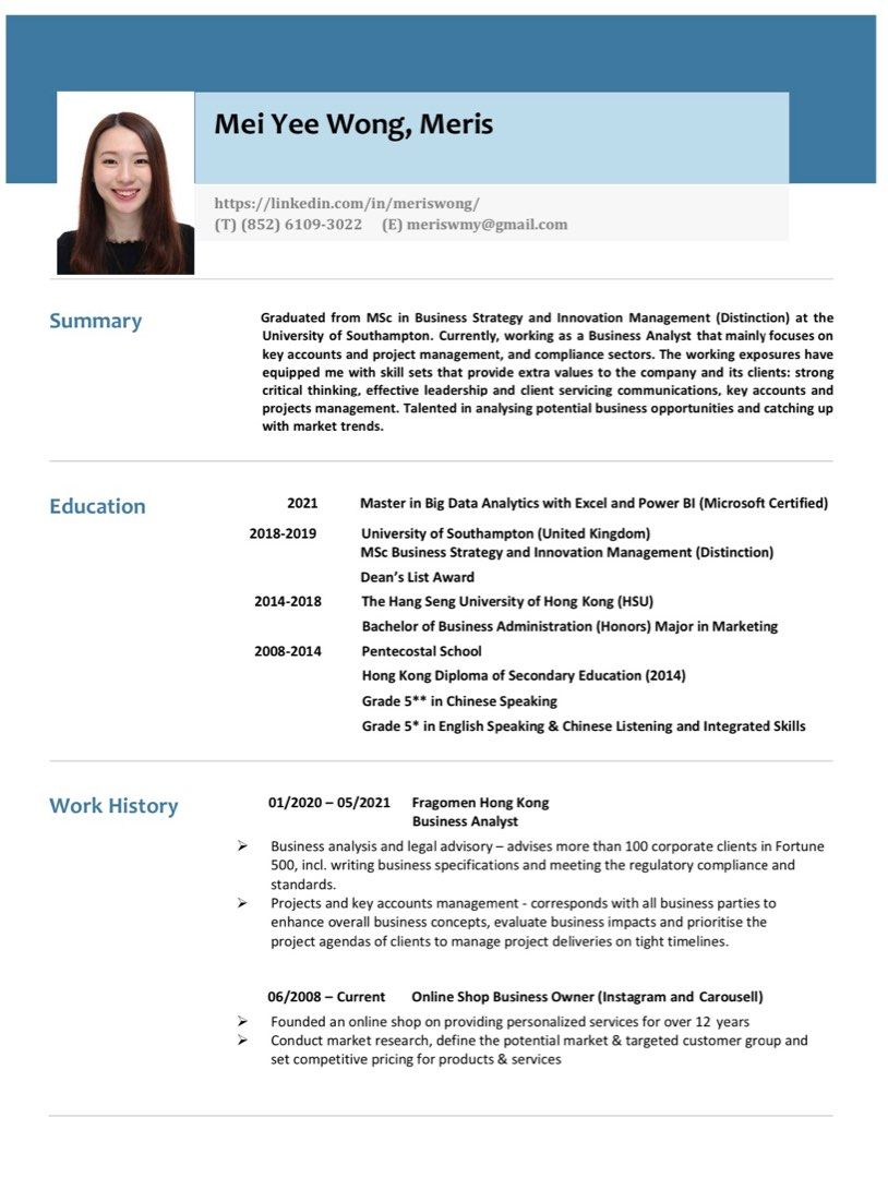 Resume CV 履歷幫你執靚個CV 專業 ！搵工 話咁易！, 徵收 - Carousell