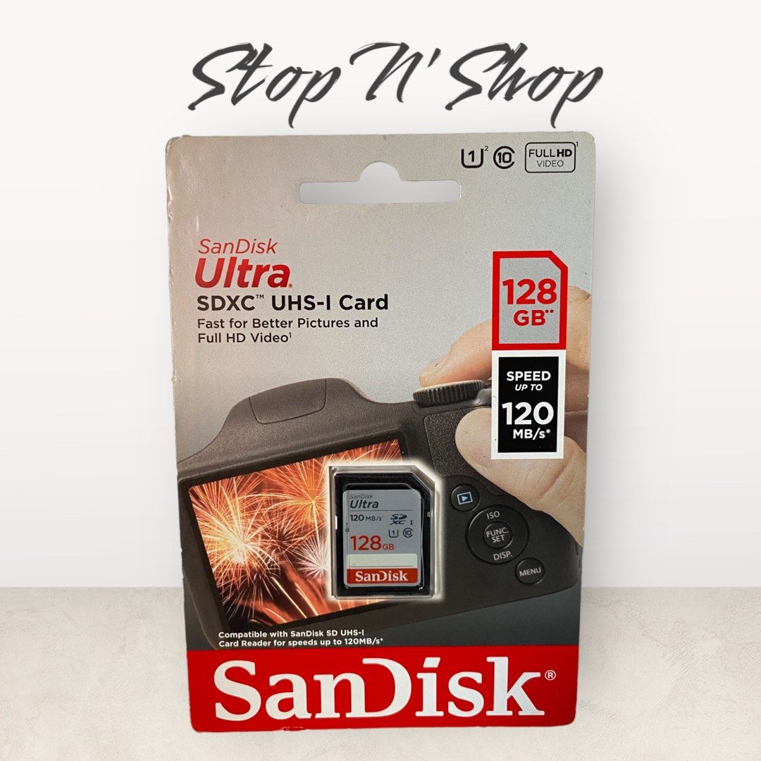 SanDisk 128GB Ultra SDXC UHS-I Memory Card - 100MB/s, C10, U1, Full HD, SD Card - SDSDUNR-128G ...