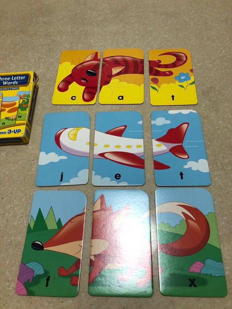 School zone flash cards and puzzle cards, Hobbies & Toys, Books ...