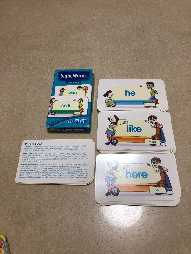 School zone flash cards and puzzle cards, Hobbies & Toys, Books ...