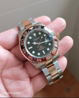 Seiko mod Sky Blue Submariner, Men's Fashion, Watches & Accessories ...