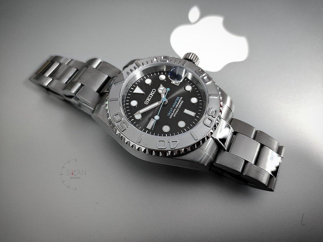 Seiko Mod 41mm Yachtmaster Sunburst Slate Dial Mod Seiko