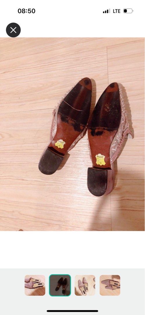 Sepatu pesta pink glitter brukat lace party, Fesyen Wanita, Sepatu di ...