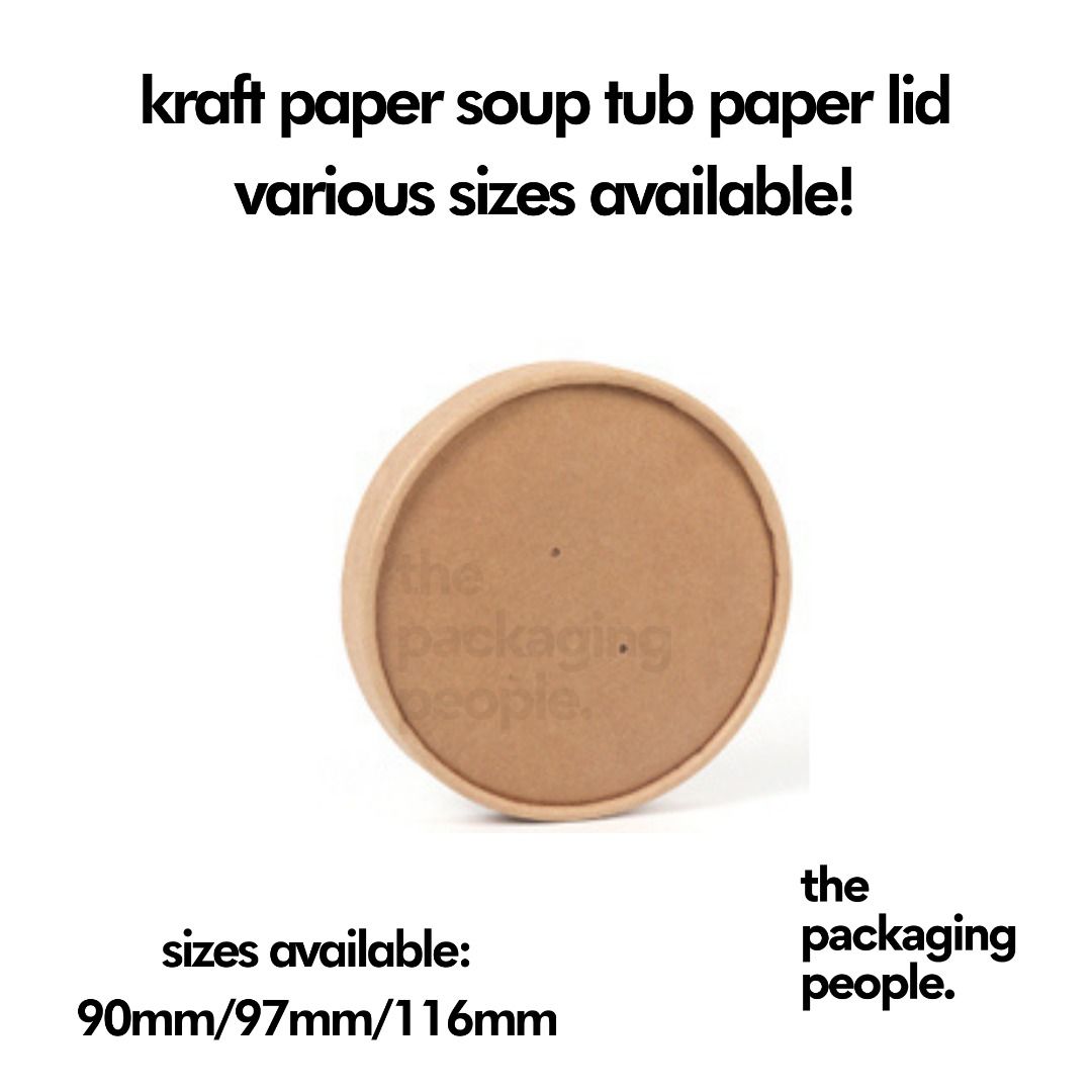 [SG Ready-Stock] Kraft Paper Soup Tub 500Pcs/Ctn (Various Sizes ...