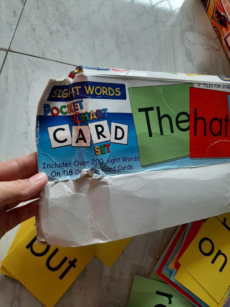 Sight words pocket chart set, Toys & Collectibles, Permainan Papan ...