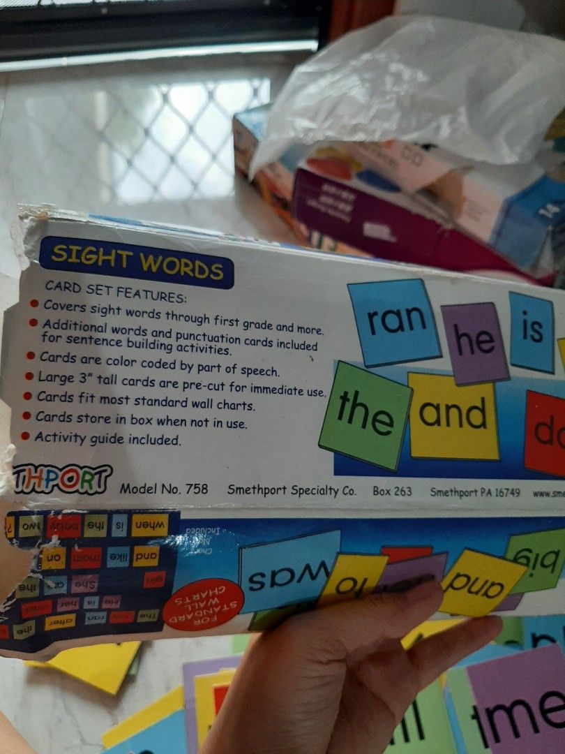 Sight words pocket chart set, Toys & Collectibles, Permainan Papan ...