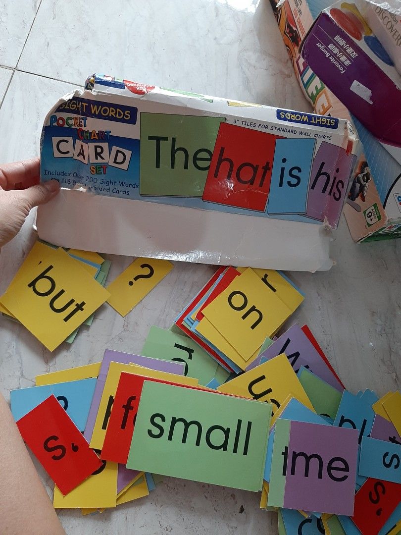 Sight words pocket chart set, Toys & Collectibles, Permainan Papan ...