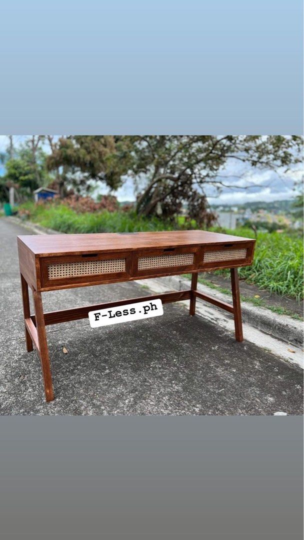 Solihiya design Study Desk in Mahogany finish, Furniture & Home Living ...