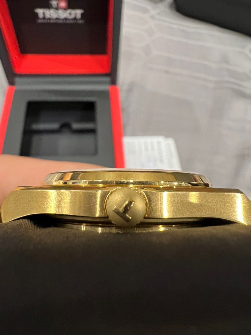 Tissot PRX Yellow gold 36mm, Luxury, Watches on Carousell