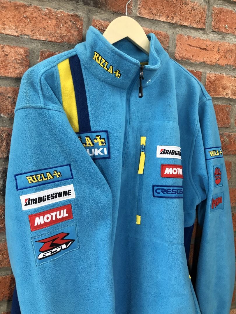 Vintage Suzuki Rizla MotoGP Championships Fleece Jacket, Men's Fashion ...