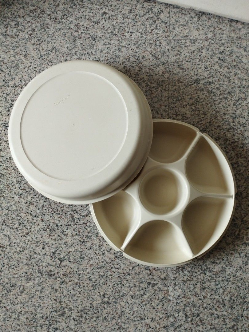Vintage TUPPERWARE divided container with lid, Furniture & Home Living ...