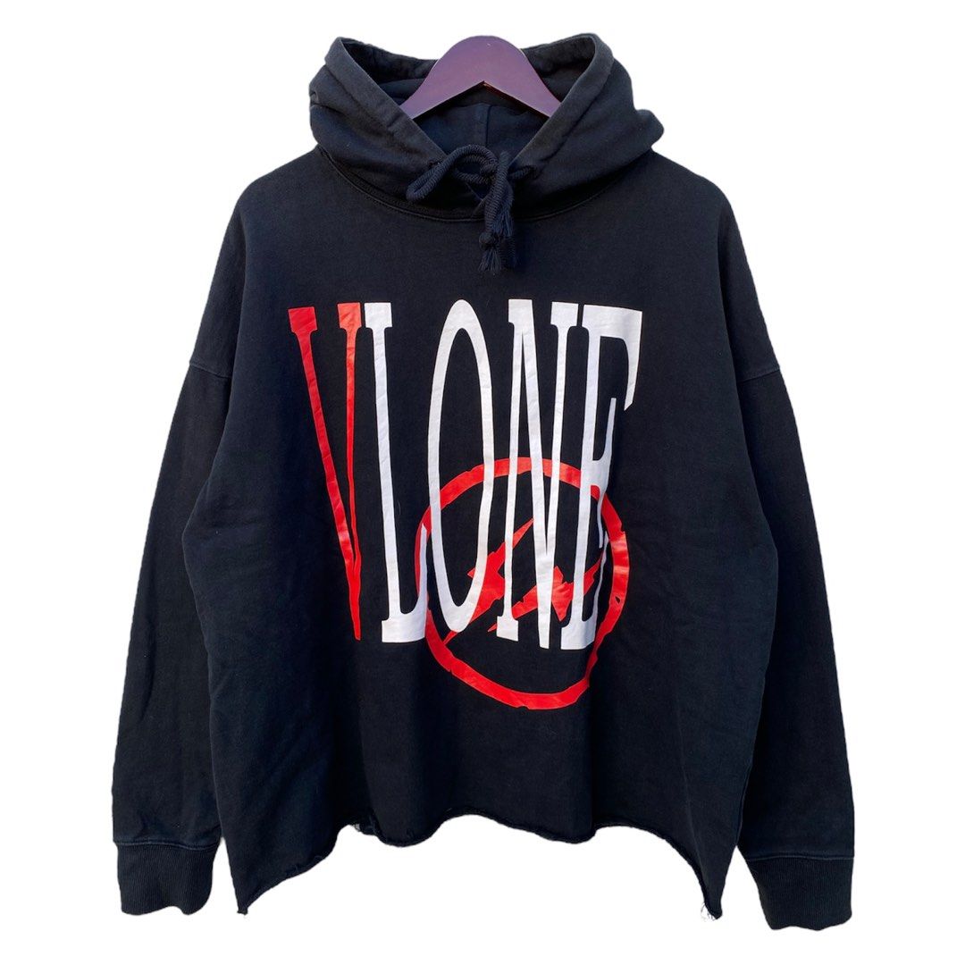 Vlone x Fragments Staple Cropped Hoodie, Men's Fashion, Tops & Sets ...
