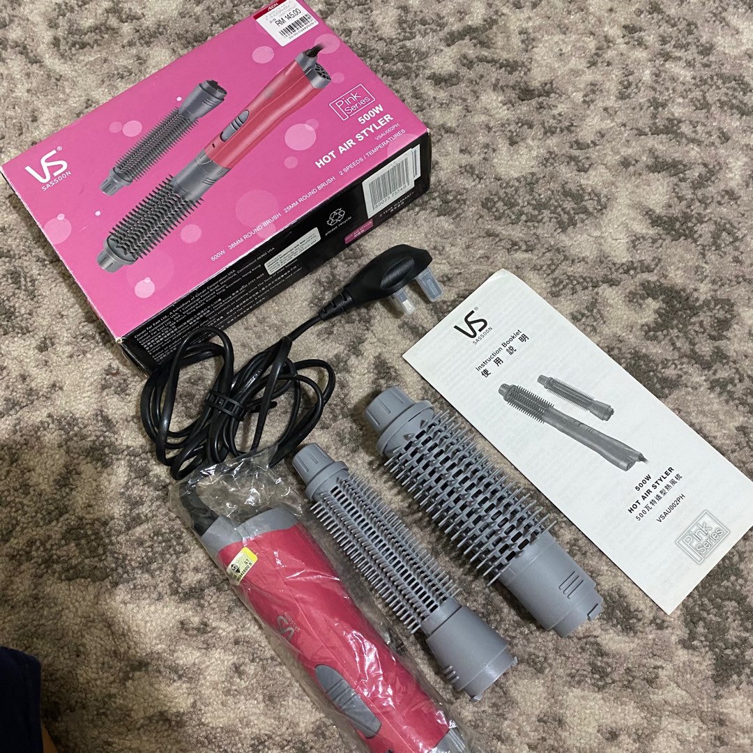 VS Hot Air Styler Blower Curler, Beauty & Personal Care, Hair on Carousell