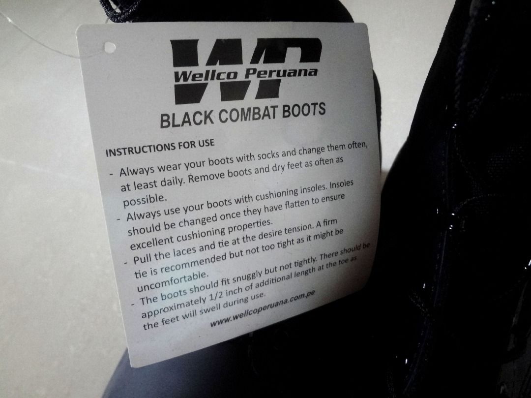 Wellco Peruana Black Army Combat Boots, Men's Fashion, Footwear, Boots ...