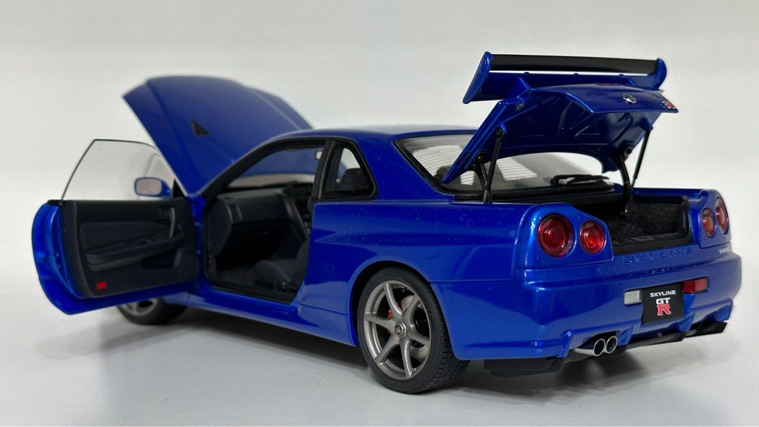 1:18 Autoart Nissan Skyline GTR R34 1/18 kyosho otto gt-spirit, 興趣及遊戲 ...