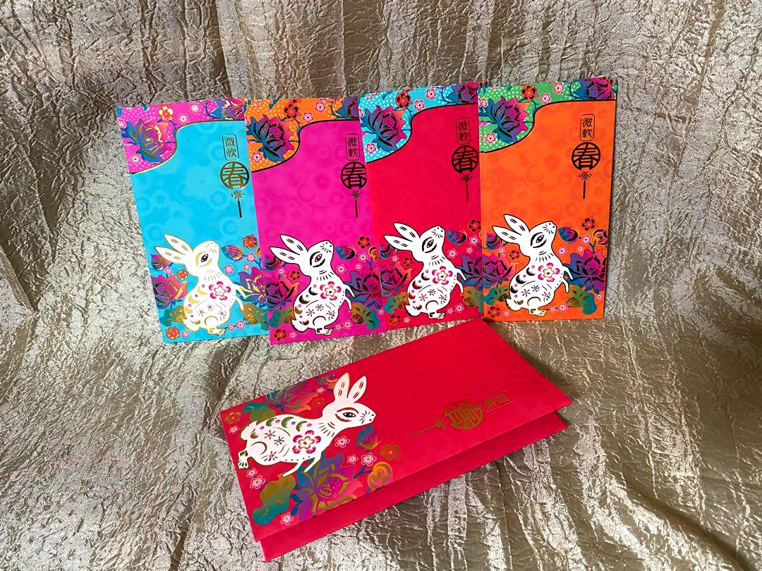 2023 Microsoft Rabbit Red Packets/ Angpow, Hobbies & Toys, Memorabilia ...