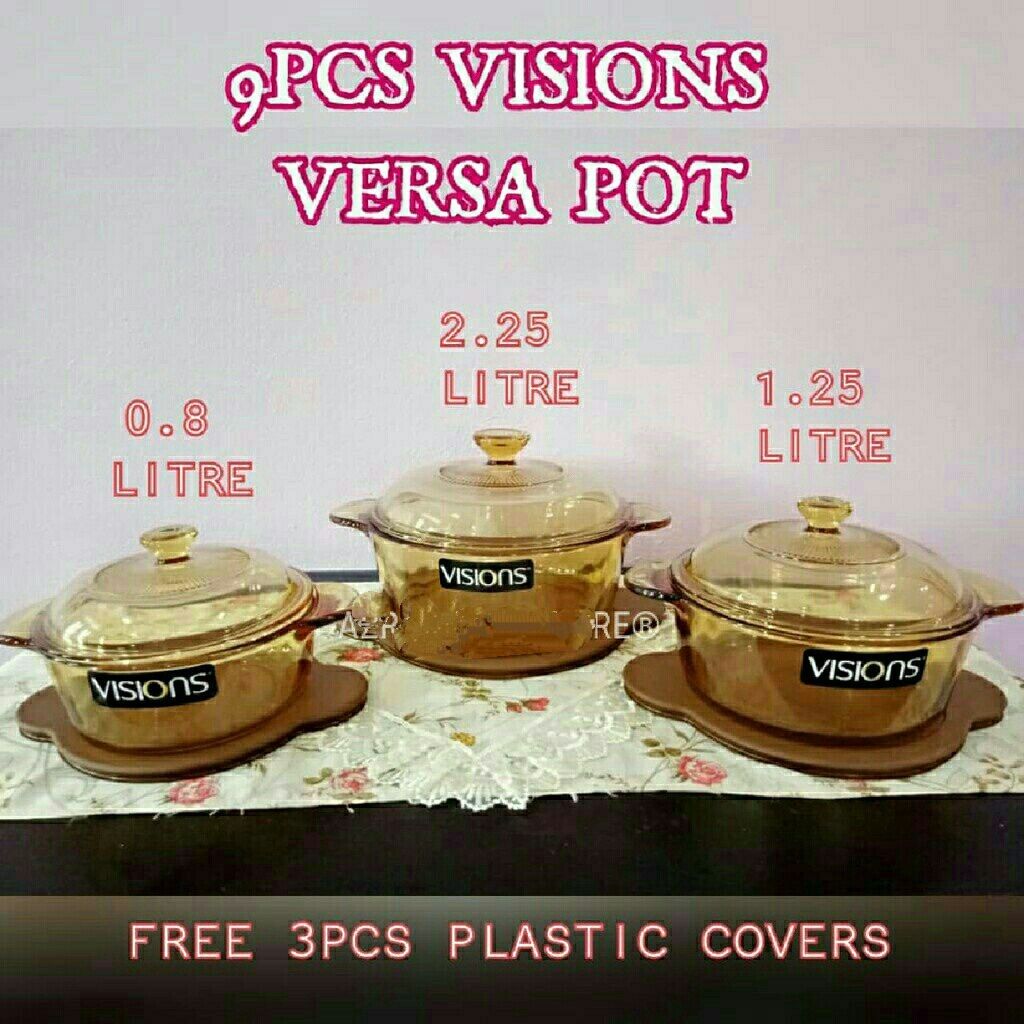 9pcs periuk vision versa, Furniture & Home Living, Kitchenware ...