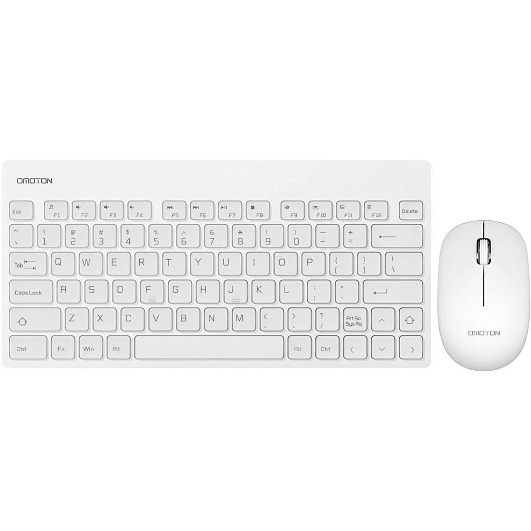 ⚡ [B442] ⚡ OMOTON Wireless Keyboard and Mouse Set with Built-in ...
