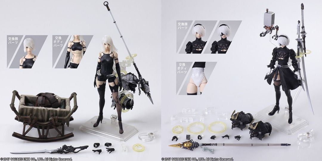 兩盒一套 BRING ARTS 尼爾：自動人形 NieR Automata 2B 2.0 + A2 not figma SHF, 興趣及遊戲 ...