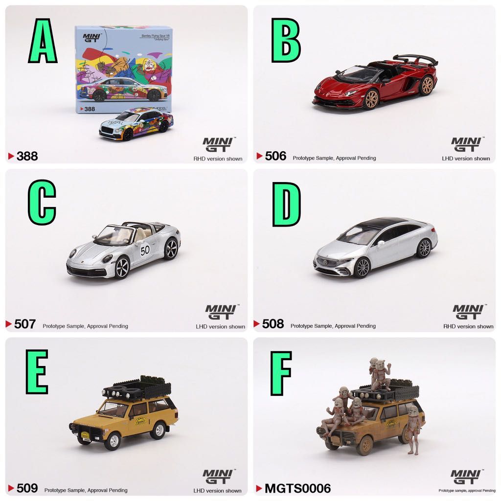 預訂 pre-order**** MiniGT MINI GT 388 Bentley 506 Lamborghini Aventador ...