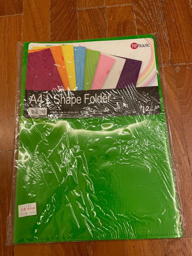 A4 L shape folder, Hobbies & Toys, Stationery & Craft, Stationery ...