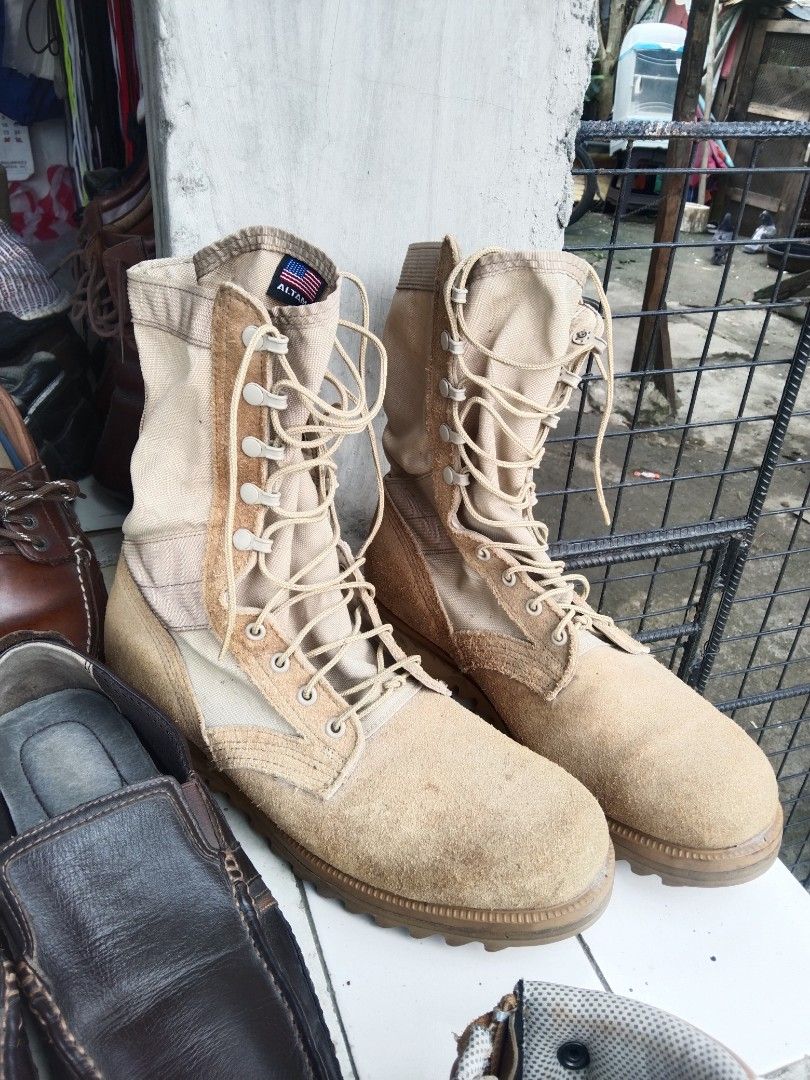 Altama US Army Military Combat Boots Khaki Size 12, Men's Fashion ...