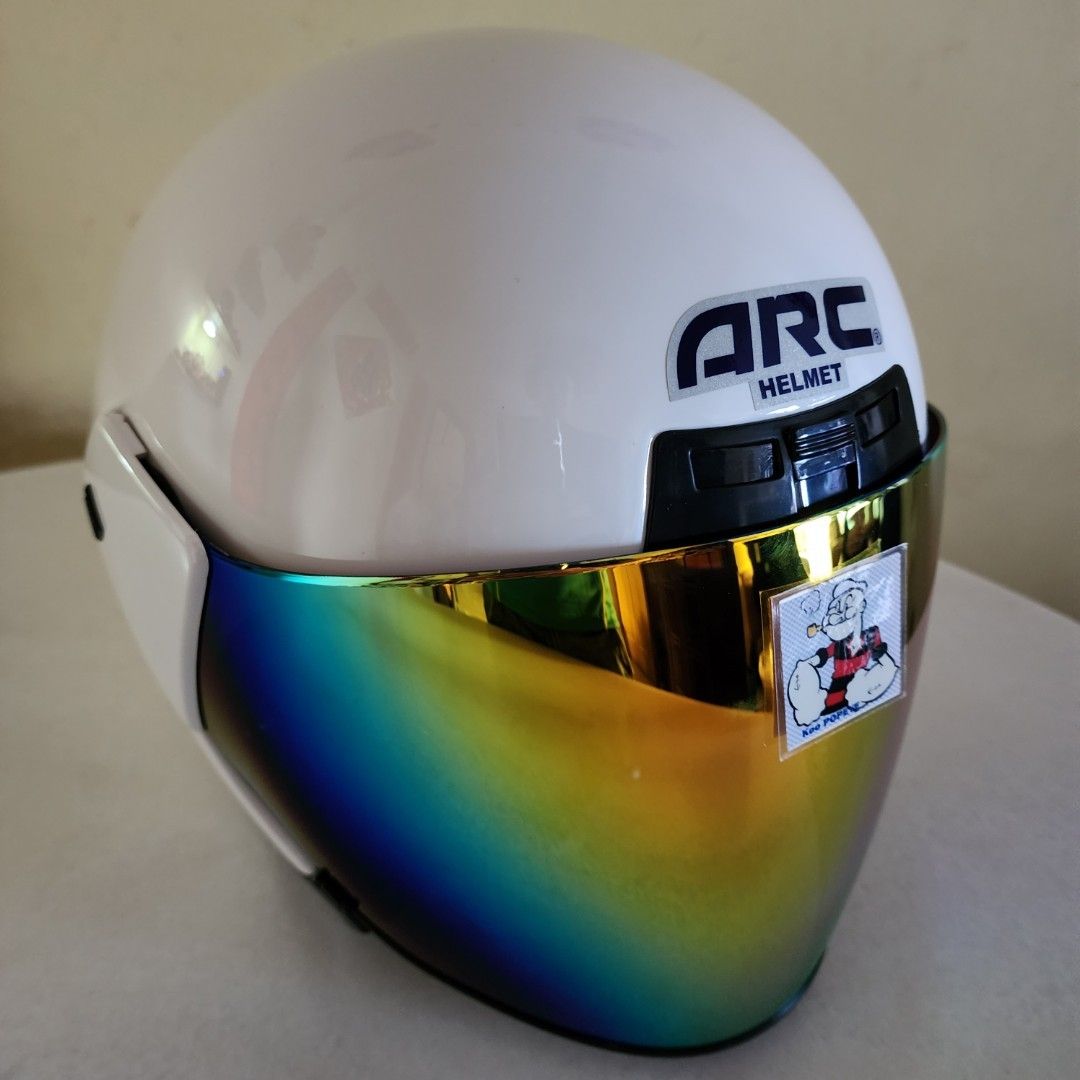 ARC ASTRO HELMET WHITE COLOR, Motorcycles, Motorcycle Accessories on ...