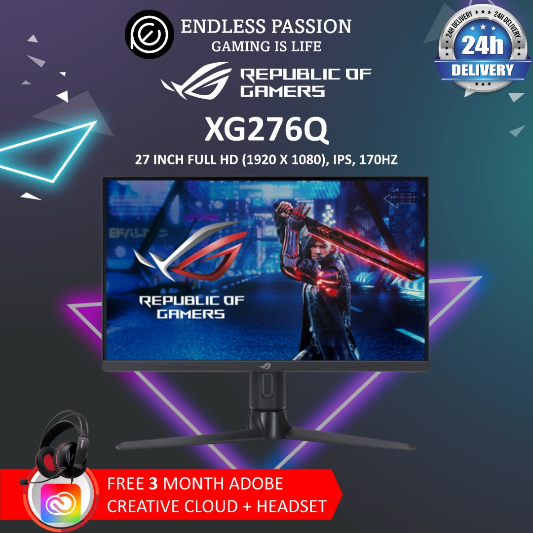 ASUS ROG Strix 27 inch Gaming Monitor XG276Q 27 inch Full HD (1920 x ...