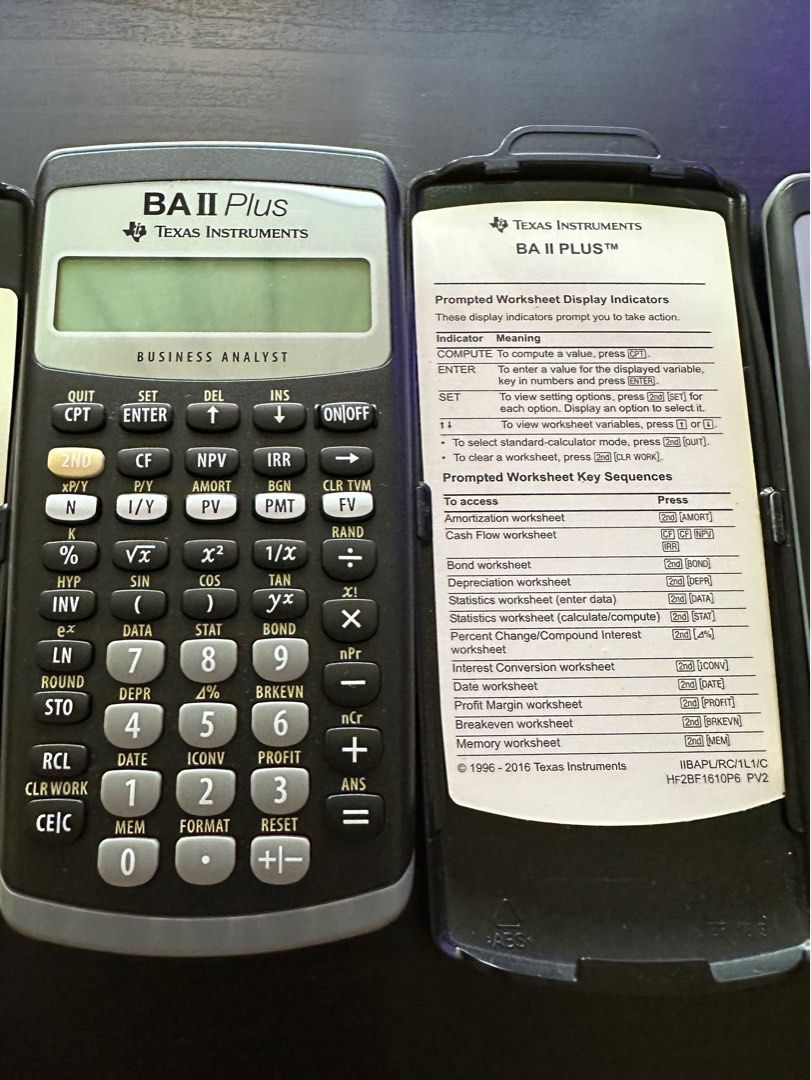 BA II PLUS TEXAS INSTRUMENT, Computers & Tech, Office & Business ...