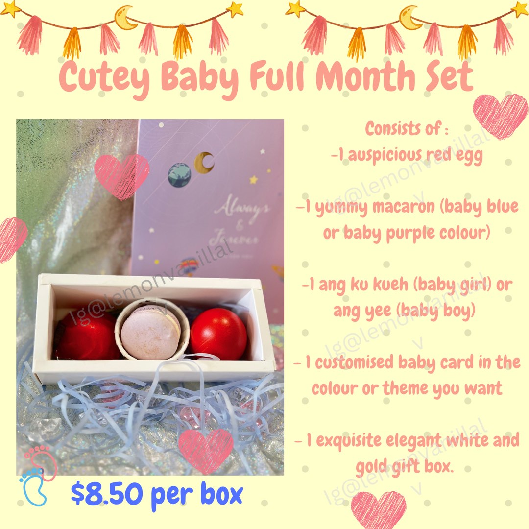Baby full month door gift thank you gift sets, Food & Drinks, Homemade ...