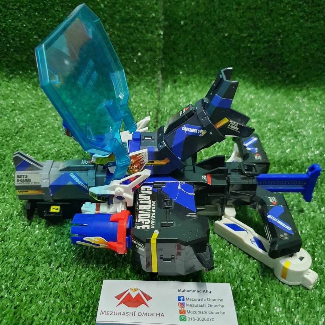 Battle B-Daman Cobalt Blaster + Cartridge System Parts (Original Takara ...