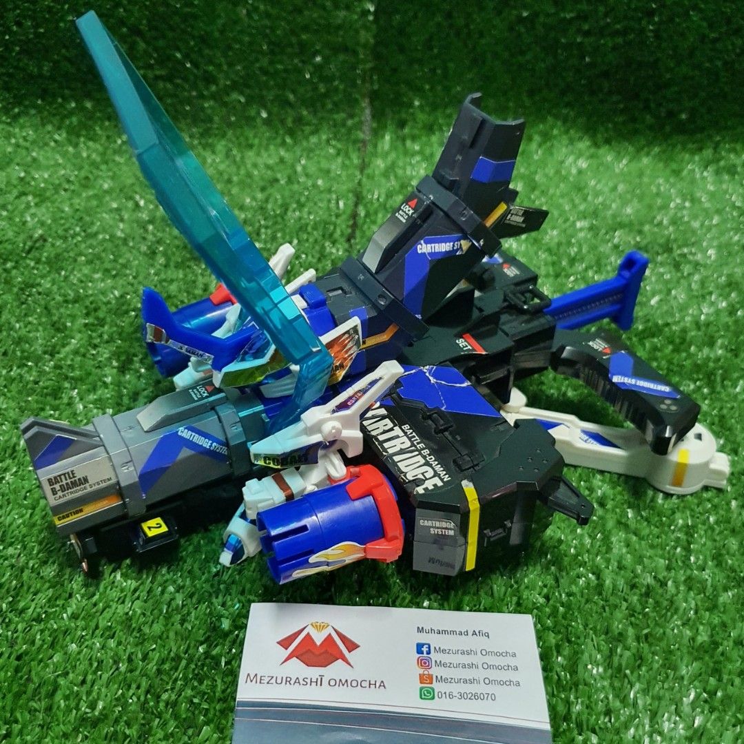 Battle B-Daman Cobalt Blaster + Cartridge System Parts (Original Takara ...