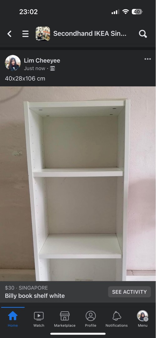 Billy book shelf white, Furniture & Home Living, Furniture, Shelves ...