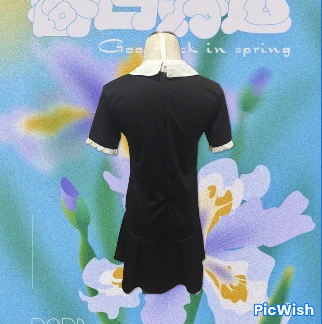 Black and white semi stretchy grunge ruffled cybercore fairycore punk ...