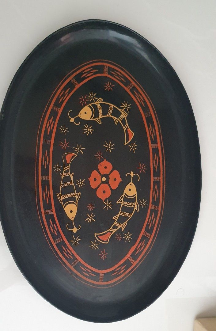 Black Goldfish Plate, Furniture & Home Living, Kitchenware & Tableware ...