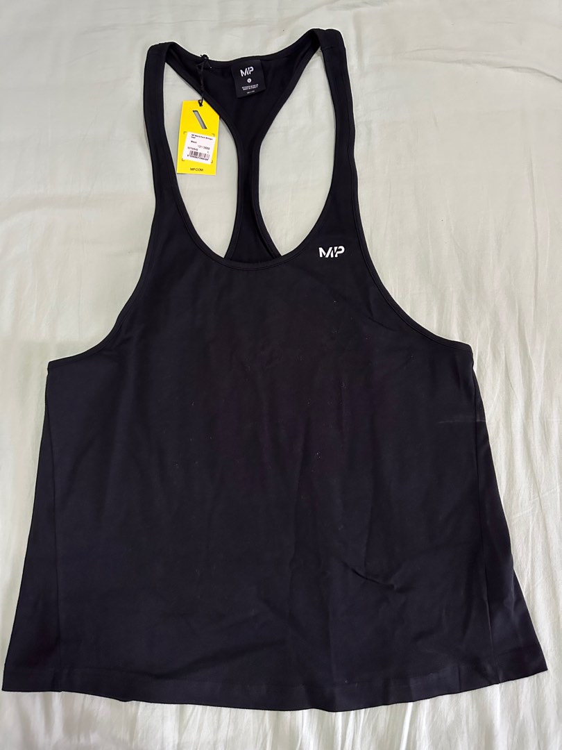 Black Myprotein Form Stringer Singlet, Men's Fashion, Activewear on ...