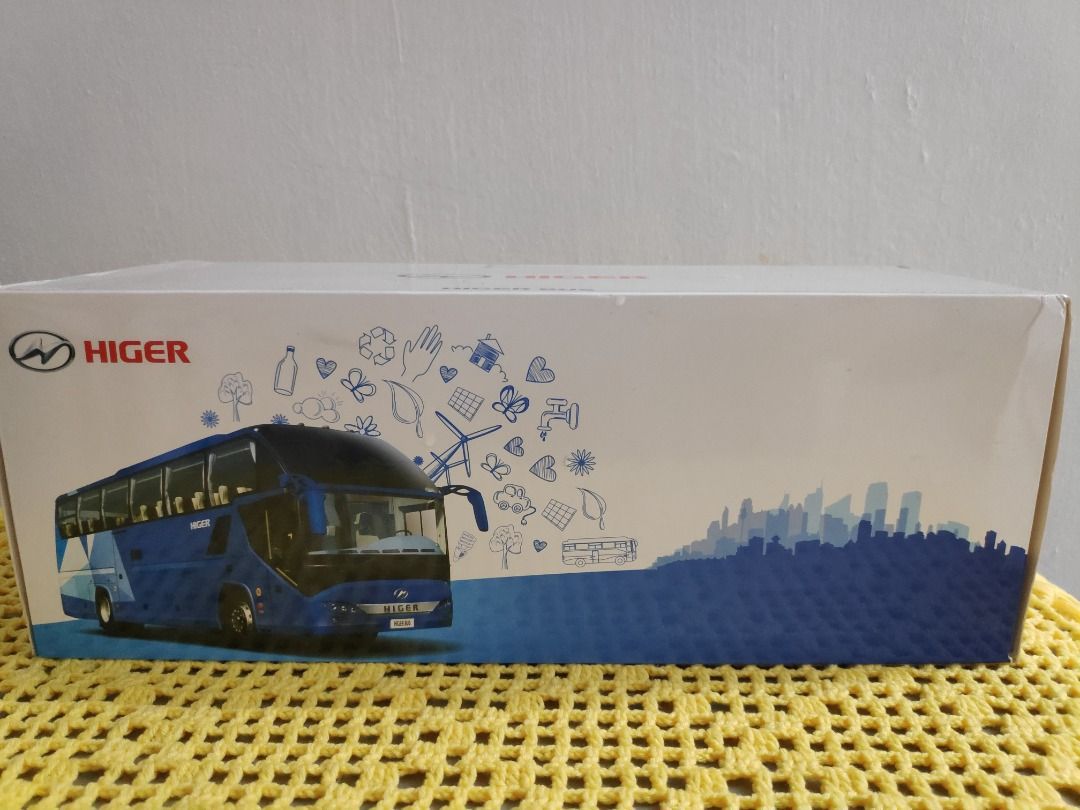 Blue 1:42 Scale Diecast Higer KLQ6125B H92 Coach Bus Model, Hobbies ...