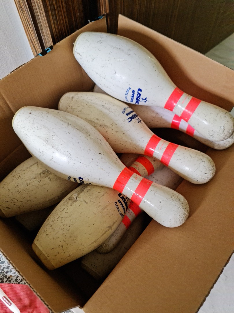 Bowling Pins (real, solid ones), Sports Equipment, Other Sports ...
