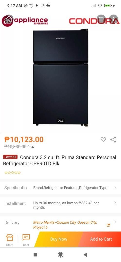 Brand New Condura Personal Refrigerator, TV & Home Appliances, Kitchen ...