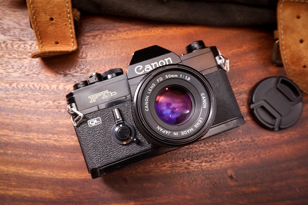 Canon FTb + Canon 50mm f1.8 nFD SLR vintage film camera set ...
