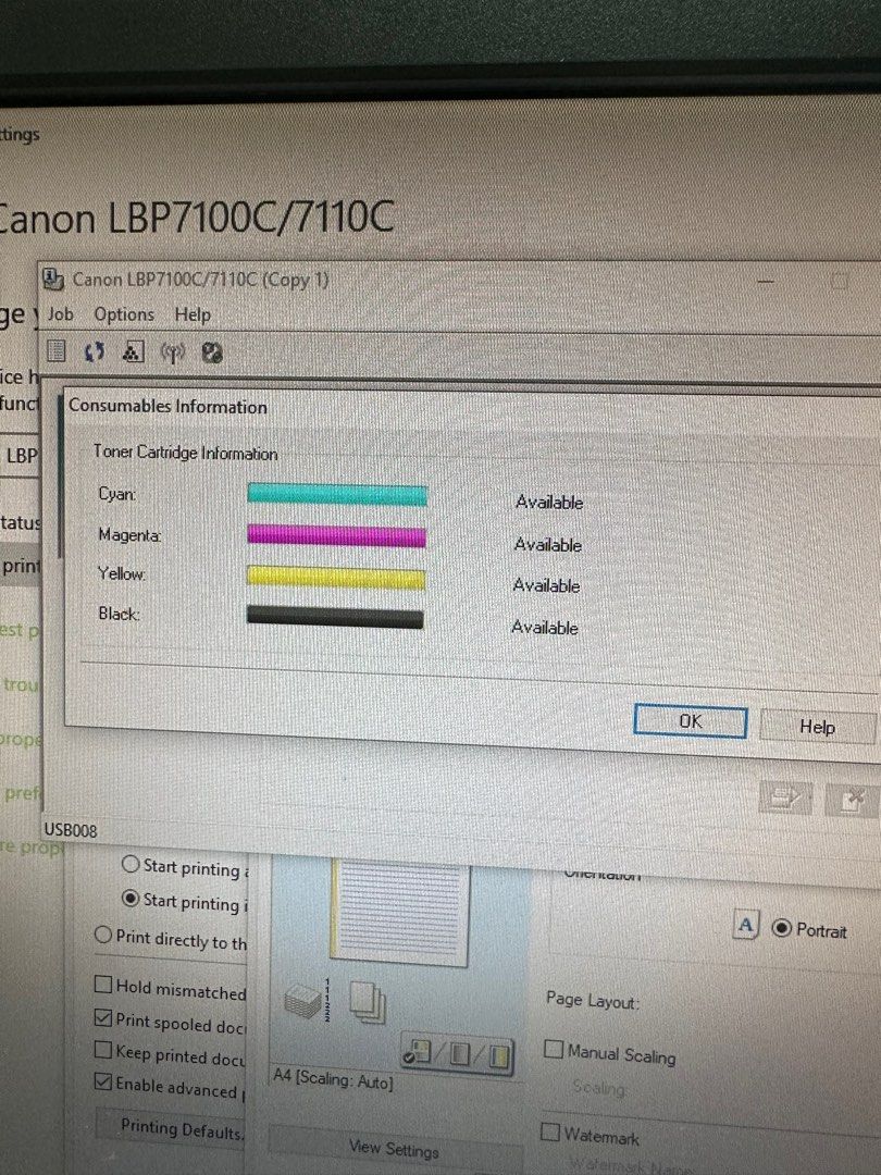 Canon ImageClass LBP7100CN Network Color Printer, Computers & Tech ...