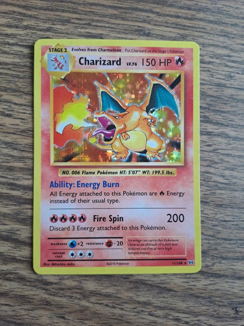 Charizard Holo Ultra Rare Pokemon Card XY Evolutions, Hobbies & Toys ...