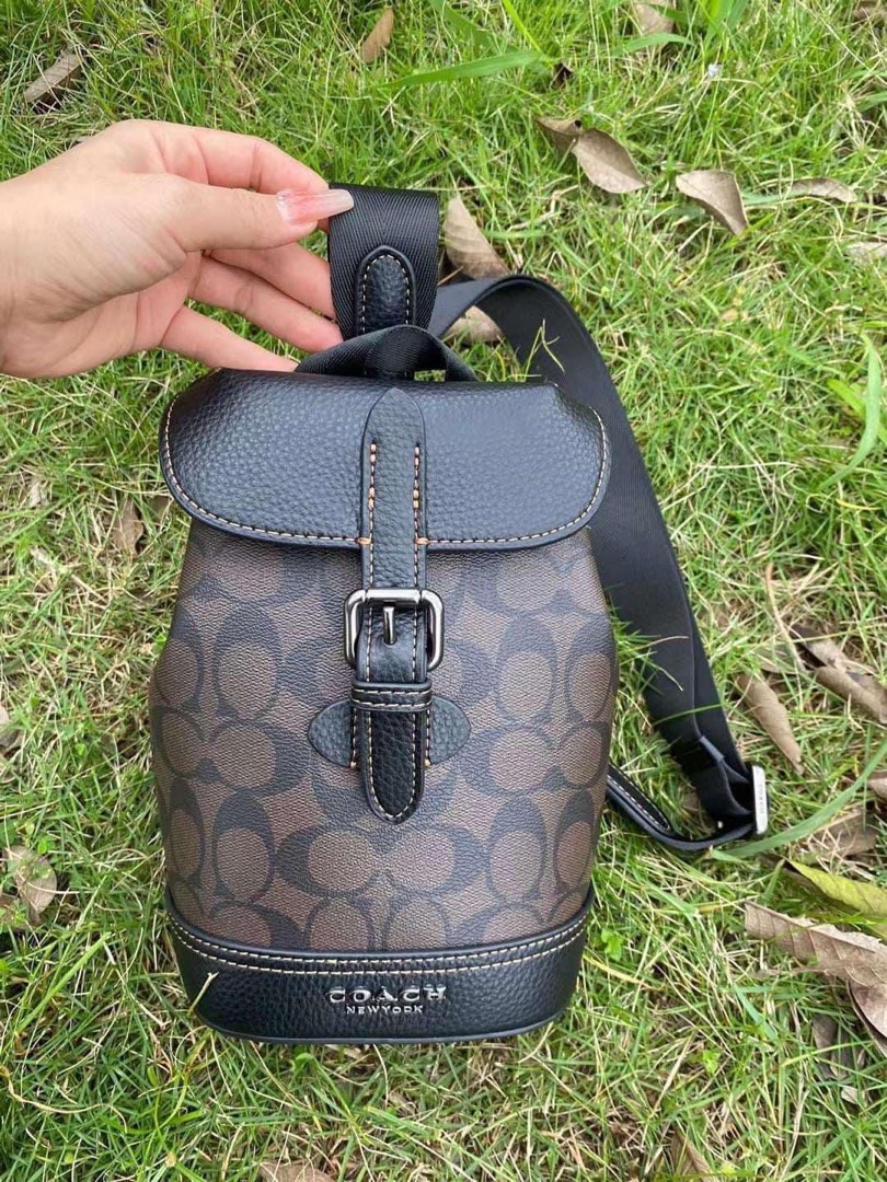 Coach hudson small pack, Men's Fashion, Bags, Sling Bags on Carousell